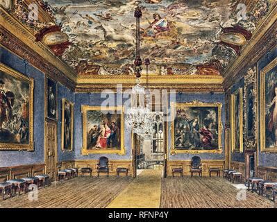 White Drawing Room, Windsor Castle, Victorian period Stock Photo - Alamy
