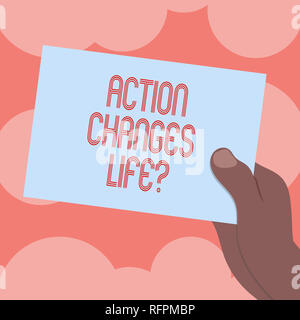Writing note showing Action Changes Things. Business photo showcasing ...