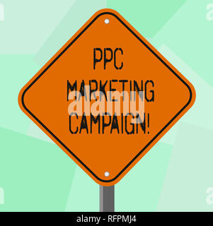 Hand writing sign Ppc Campaign, Business showcase use PPC in order to ...