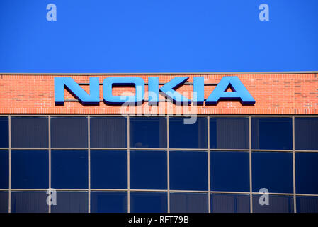 Kanata, Canada - January 26, 2019: Nokia building on March Road outside ...