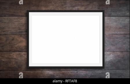 Blank picture frame mockup on green wall. Emerald living room design ...