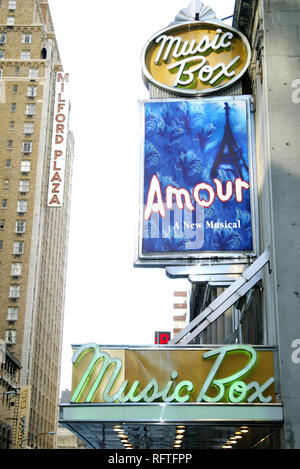 Theatre Marquee for “AMOUR” A New Musical By Composer Michel LeGrand ...