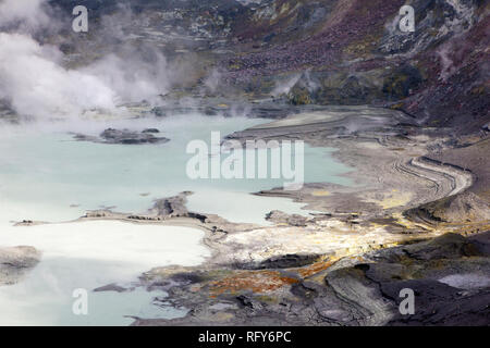 White Island Volcano at Whakatane or Whakaari is one of the most active ...
