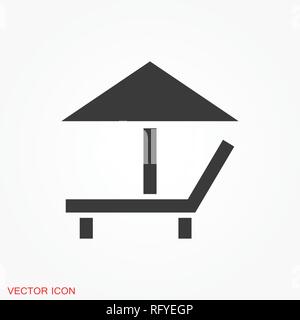 Chaise lounge icon logo, vector sign symbol for design Stock Vector ...