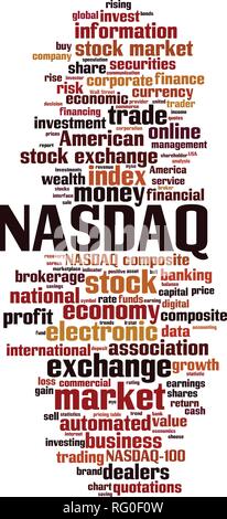 NASDAQ word cloud concept. Vector illustration Stock Vector Image & Art ...