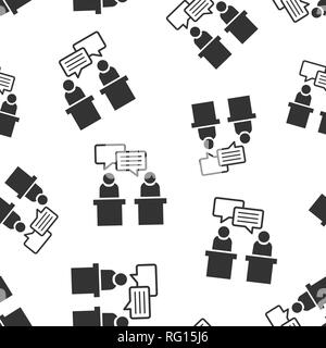 Politic debate icon seamless pattern background. Presidential debates ...