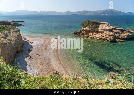S'Illot Beach at Victoria Peninsula, Majorca, Mallorca, Balearic ...
