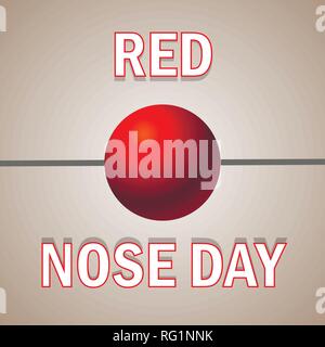 Red nose day card. Charity Day. Vector illustration Stock Vector Image ...