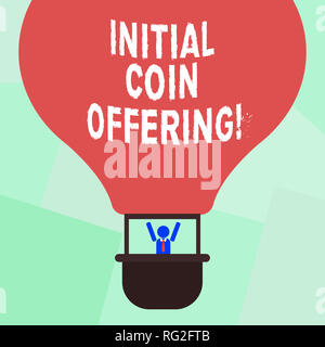 Hand writing sign Initial Coin Offering. Concept meaning Is a type of ...