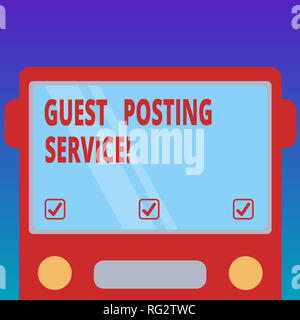 Handwriting text Guest Posting Service. Business showcase act of ...