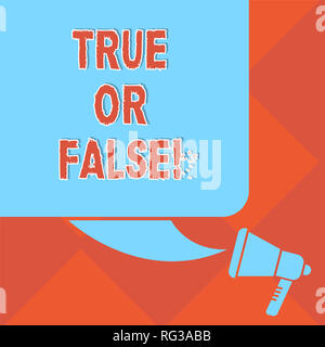 Handwriting text True Or Falsequestion, Concept meaning series of ...