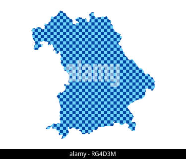 Map of Bavaria in checkerboard pattern Stock Photo - Alamy