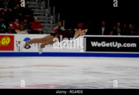 HANNA HARRELL competes in the Ladies short program during the US Figure ...