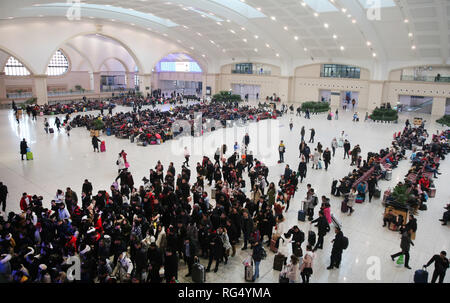 Spring festival travel rush in Xi'an North railway station, Xi'an City ...