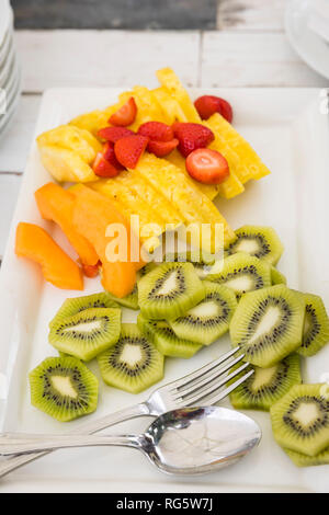 Selection of sliced fruit Stock Photo - Alamy