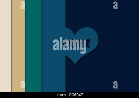 Abstract blue love symbol and word Love on white background Stock Photo ...