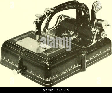 First lockstitch sewing machine, constructed by Elias Howe (1819-1867 ...