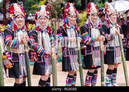 Traditional swing of the northern hill tribes of Thailand Stock Photo ...
