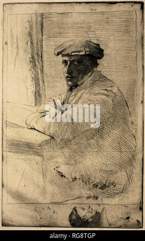 Edgar Degas, The engraver Joseph Tourny in half figure, portrait ...