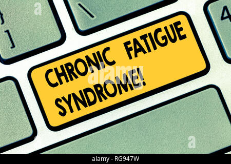 Text sign showing Chronic Fatigue Syndrome. Conceptual photo ...