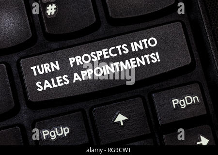Word Writing Text Turn Prospects Into Sales Appointments. Business