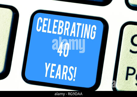 Celebrating 40 Anniversary emblem template design with gold numbers ...