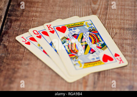 Playing Cards Spread Out Stock Photo - Alamy