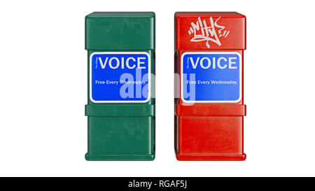Newspaper box metal, isolated on white background. 3D rendering Stock ...