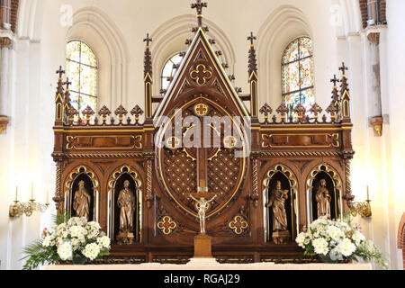 The altar in Riga Dome Cathedral Stock Photo - Alamy