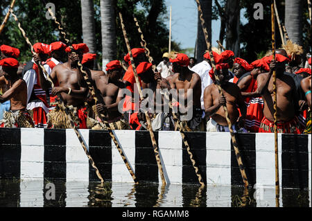 Zambia Barotseland plain Kuomboka festival crossing of the swamps by ...