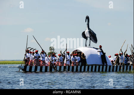 ZAMBIA Barotseland , Zambezi floodplain , Kuomboka ceremony in ...