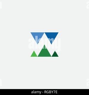 invisible letter m negative space logo icon Stock Vector Image & Art ...