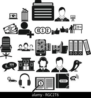 Deliberation icons set, simple style Stock Vector Image & Art - Alamy