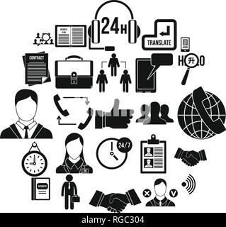 Deliberation icons set, simple style Stock Vector Image & Art - Alamy