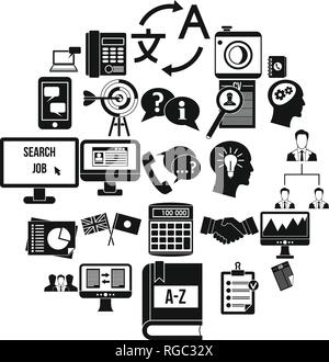 Deliberation icons set, simple style Stock Vector Image & Art - Alamy