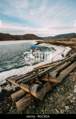 The Amur River in winter Stock Photo - Alamy