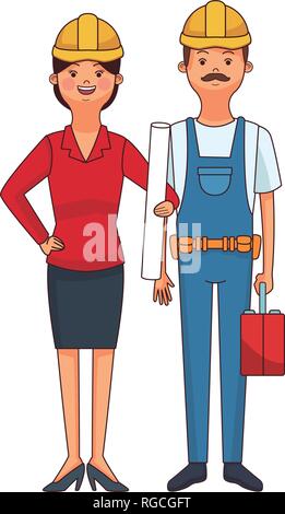 Cartoon builder man Stock Vector Art & Illustration, Vector Image ...