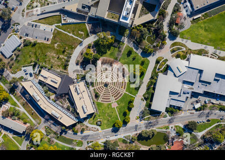 Aerial plan view of the Cal Poly Pomona campus, California Stock Photo ...