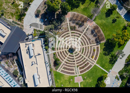 Aerial plan view of the Cal Poly Pomona campus, California Stock Photo ...