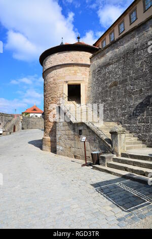 Kronach, Germany – View on ROSENBERG fortress near the historical town ...