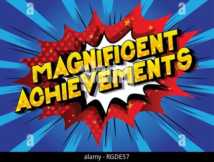 Magnificent Professional - Vector illustrated comic book style phrase ...