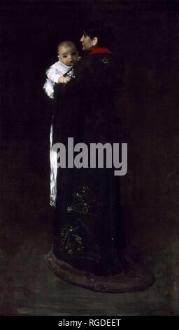 William Merritt Chase - Mother Child First Portrait Stock Photo - Alamy