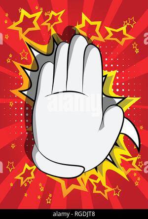 Vector cartoon hand showing deny or refuse gesture. Illustrated Like ...