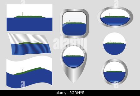 Navassa Island round flag. Vector illustration Stock Vector Image & Art ...