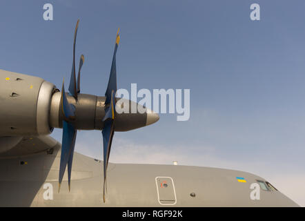 A blue and yellow Antonov An-2 aircraft Stock Photo - Alamy
