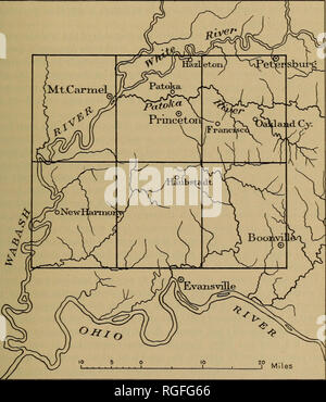 Geological map of Indiana : showing location of stone quarries and ...