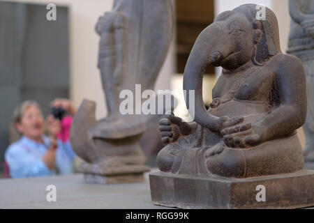 God Ganesha statue in art Museum 1000 pillared hall in Meenakshi Amman Temple built in 1623 55 ...
