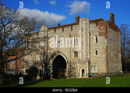 St Albans Abbey Gatehouse, St Albans, Hertfordshire in the UK Stock ...