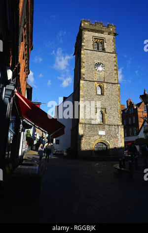 The medieval clock tower at St Albans, Hertfordshire Stock Photo - Alamy