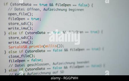 Syntax, source code, code, programming language C, program, informatics ...